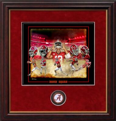 ALABAMA FOOTBALL BOMB SQUAD TUA DEVONTA WADDLE JEUDY RUGGS FRAMED PRINT ...