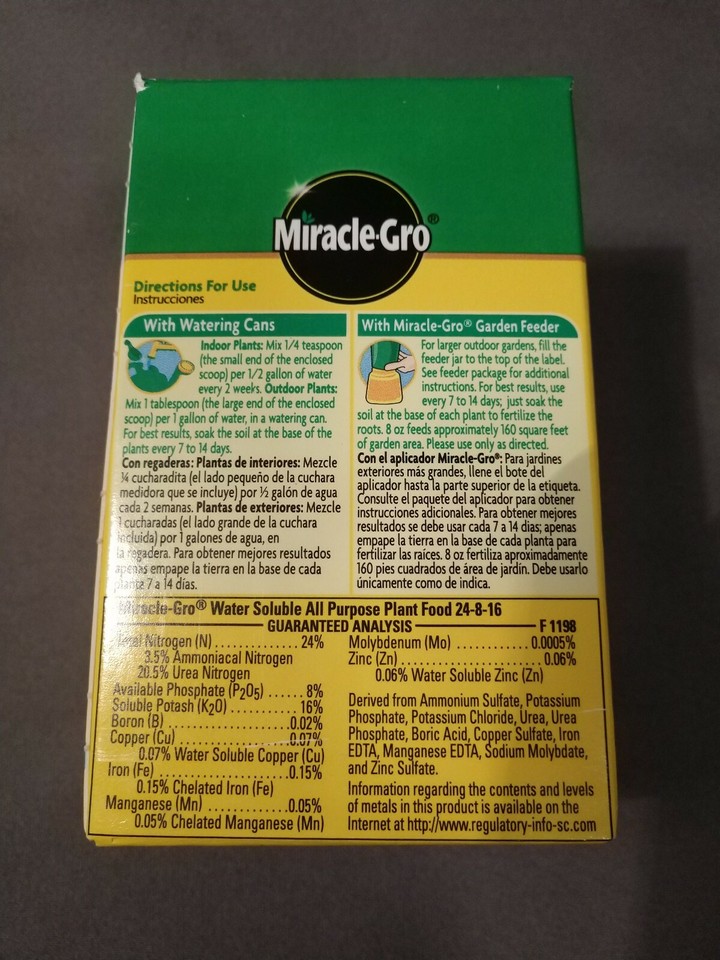Miracle Gro All Purpose Plant Food 10 Sq. Ft. Powder 8 Oz | eBay