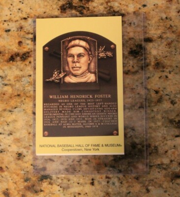 WILLIAM FOSTER RUBE FOSTER COOPERSTOWN HALL OF FAME POSTCARD CARD | eBay