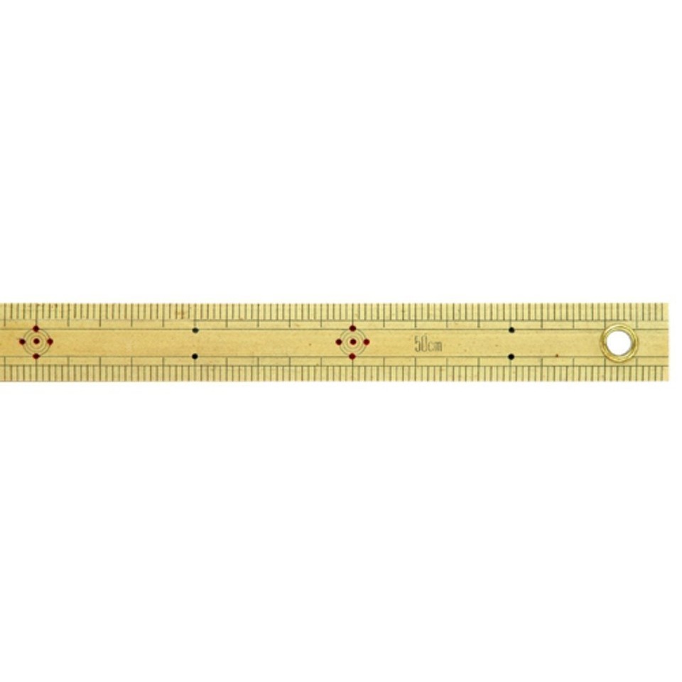SHINWA Bamboo Rule Japanese Ruler Scale Measure with Hole 50cm 500mm ...
