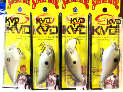 # L89 - Qty 4 - Strike King Square Bill KVD 1.5 Green Gizzard Shad ...