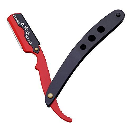 Black and Red Changeable Blade Professional Barber Straight Edge Razor ...