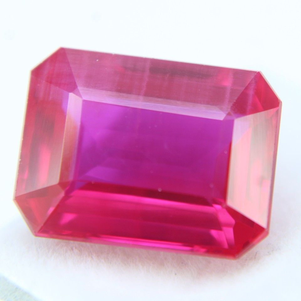 16.40 Ct Certified Natural Ruby Red Eye Clean Emerald Shape Loose ...