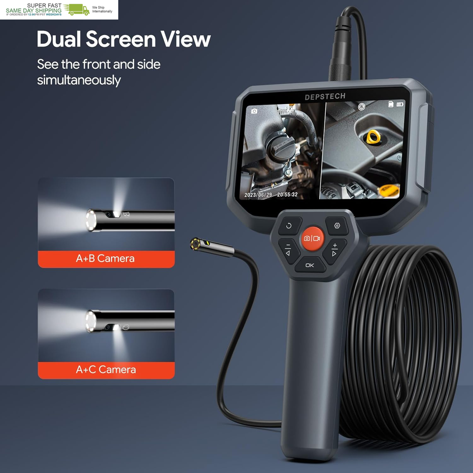 1080P HD Borescope for Sewer Inspection, Waterproof Drain Pipe Plumbing ...