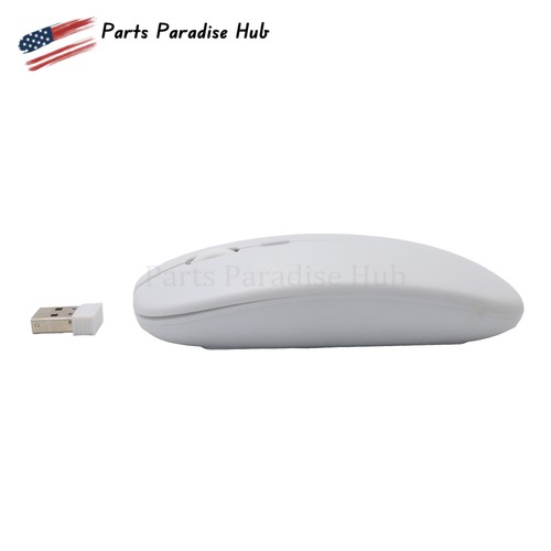 White 2.4GHz USB Wireless Optical Mouse Mice For Apple Mac Macbook Pro ...