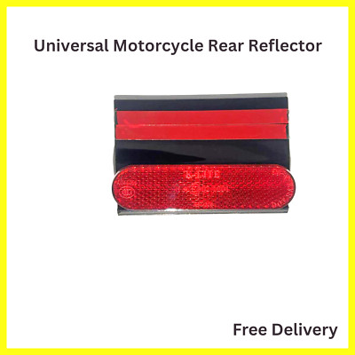 Universal Motorcycle Rear Reflector for Number Plates Fit Self-Adhesive ...