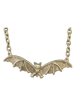 Flying Vampire Bat Pendant Pewter Necklace Alchemy Gothic Silver Heavy ...