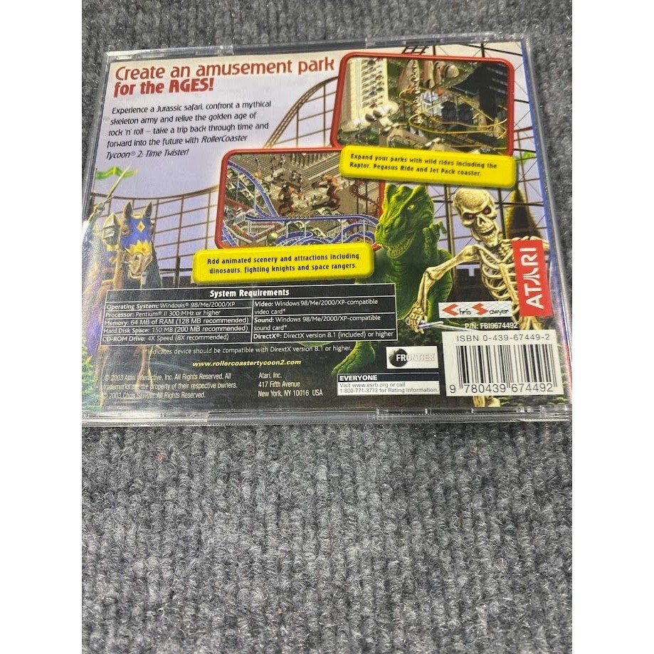 Roller Coaster Tycoon 2: Time Twister Expansion-PC CD ROM-Atari-Rated E ...