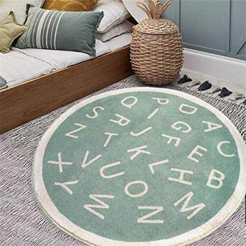 ABC Alphabet Round Rug for Kids Bedroom Play Mat Soft Plush Children ...