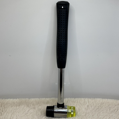 Rubber Mallet 25mm Double-Face Hammer with Soft/Hard Tips & Non-Slip ...