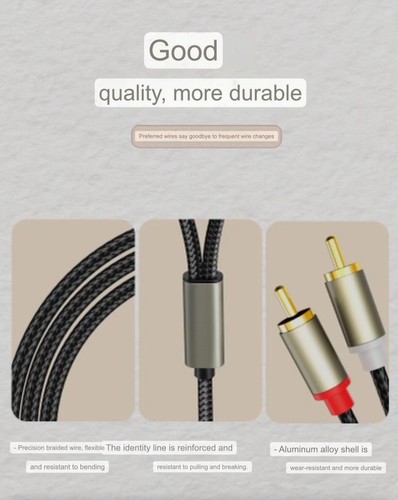 USB Type C to Dual RCA Audio Cable USB C Male to 2RCA Male Aux ...