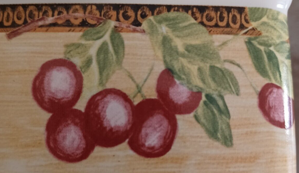 Jay Import Company Rectangle Shaped Ceramic Canister With Fruit | eBay