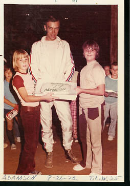 BOBBY ADAMSON ON TRACK WITH KIDS-RACE PHOTO-1972 | eBay
