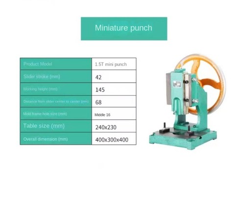 0.5T Small Punch Machine Disc Hand Punching Machine Manual Press ...