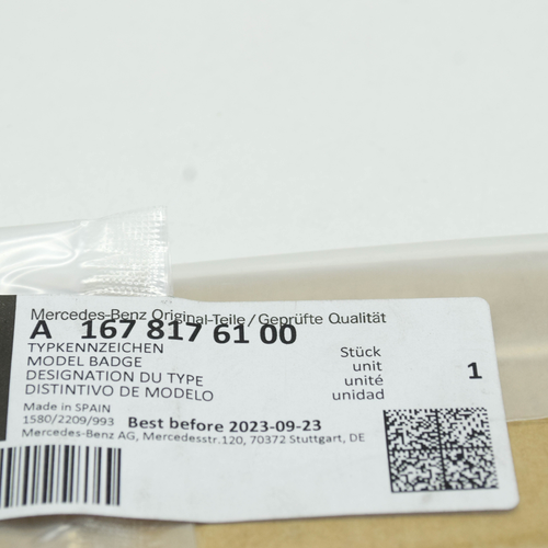 NEW MERCEDES-BENZ GLE W167 REAR AMG TRUNK BOOTLID BADGE A1678176100 ...