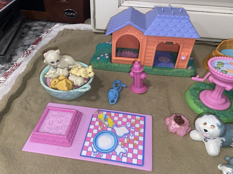 90s VTG Kenner Littlest Pet Shop Lot Sheepdogs Kittens Bunnies Dogs ...