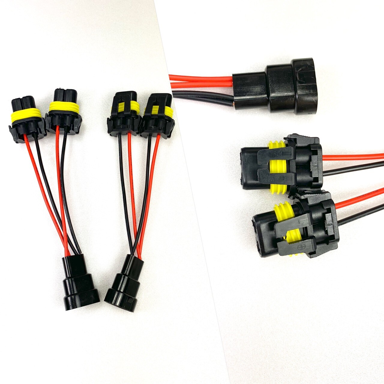 9005 9006 Male Female Headlight Lamp Socket Plug Extended Connector ...