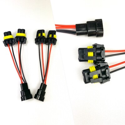 9005 9006 Male Female Headlight Lamp Socket Plug Extended Connector ...