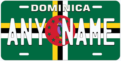 Dominica Flag Any Name Personalized Novelty Car License Plate | eBay