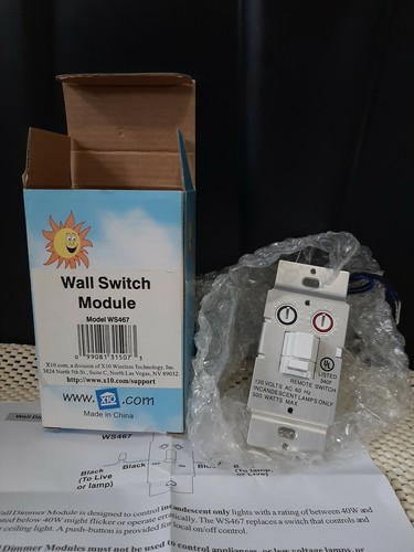 X10 Dimmable Wall REMOTE Switch Module WS467 | eBay