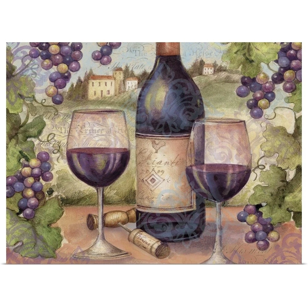 Red Wine Grapes Poster