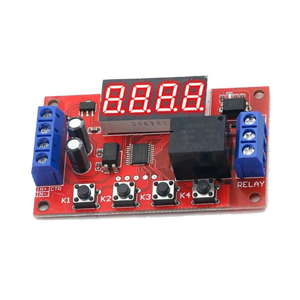 2X DC 12V Adjustable Time Delay Relay Module LED Digital Timming Relay ...