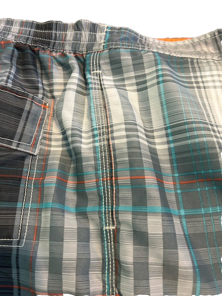 Men’s Tommy Bahama Plaid Lined Draw-String Swim Trunks/Bathing Suit ...