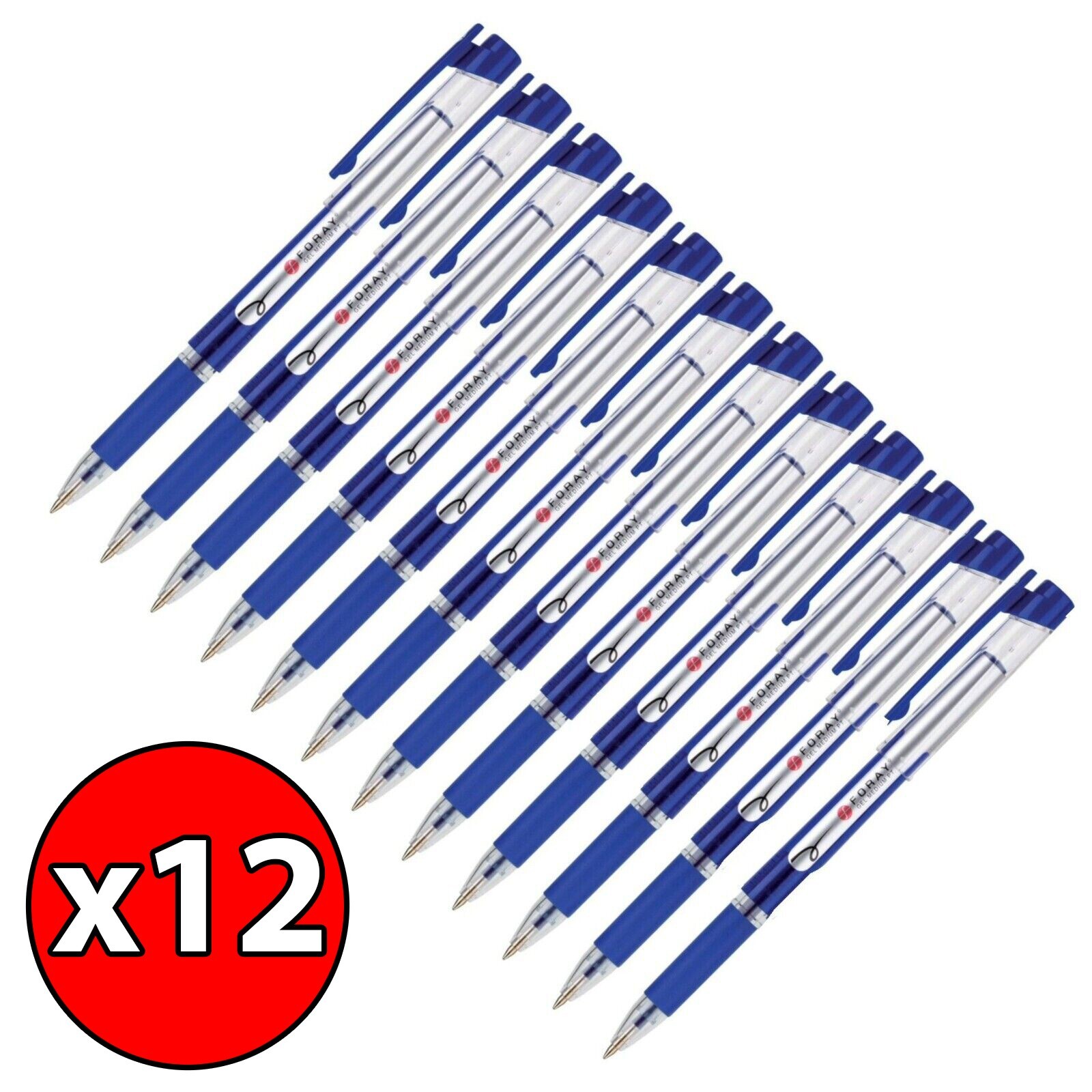 Foray Gel Ink Ink Rollerball Pen Medium Tip Blue Pack of 12 for sale ...