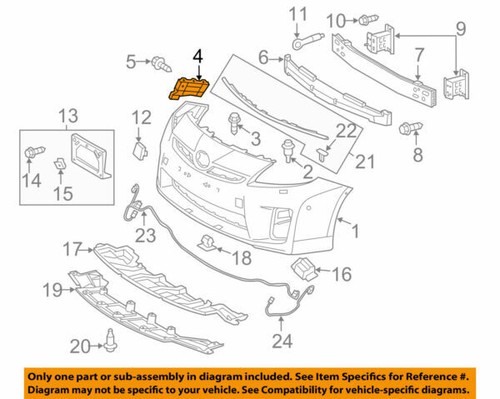 52116-47041 Toyota Support, front bumper side, lh 5211647041, New ...