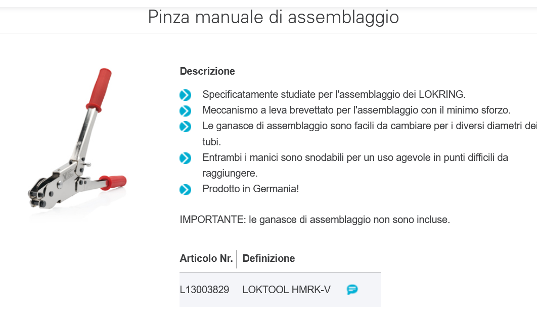 PINZA SERRAGGIO 2 SNODI LOKRING MAX 13mm LOKTOOL HMRK-V L13003829 | eBay