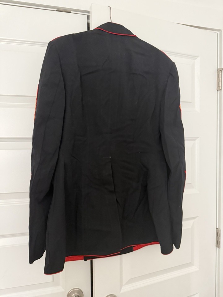 VTG USMC Dress Blue Uniform Coat Marine Corps Sergeant Red Trim ...