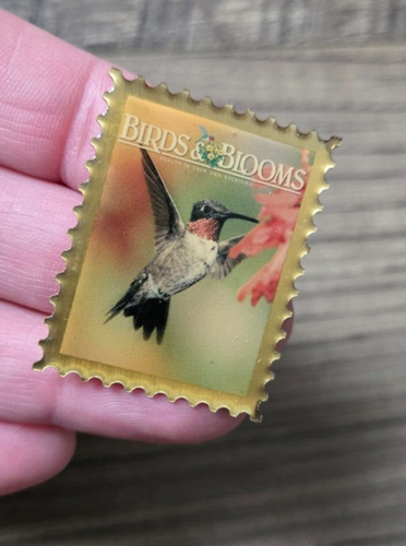 Birds & Blooms Metal USPS Stamp Metal Enamel Collectible | eBay