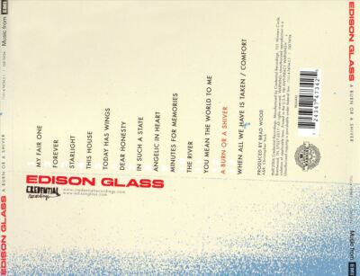 EDISON GLASS BURN OR A SHIVER [EMI] NEW CD 724347473425| eBay