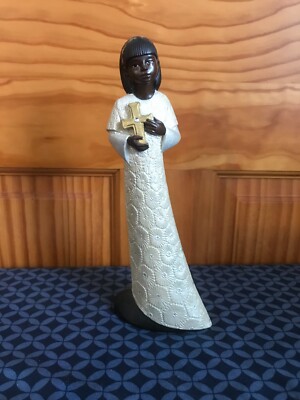 Mahogany Princess Enesco "I Believe" 2001 African American Statue Cross ...