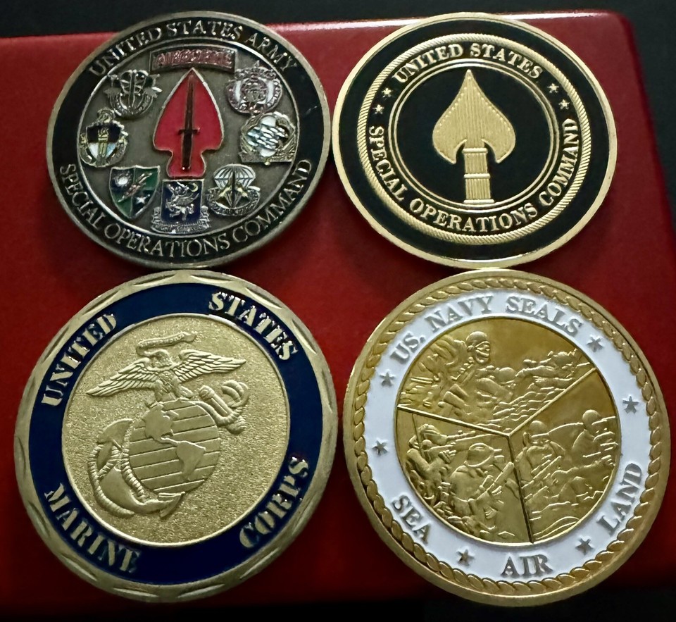 United States Army Navy Special Operations Command Challenge Coin Set ...