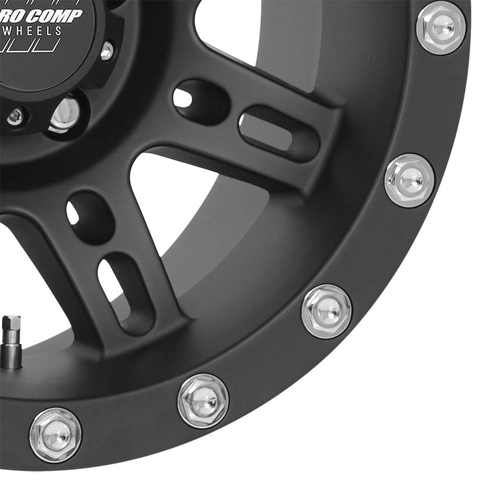 Set 4 Pro Comp PA31 Stryler 17x9 6x5.5 Flat Black Wheels 17" -6mm Rims ...