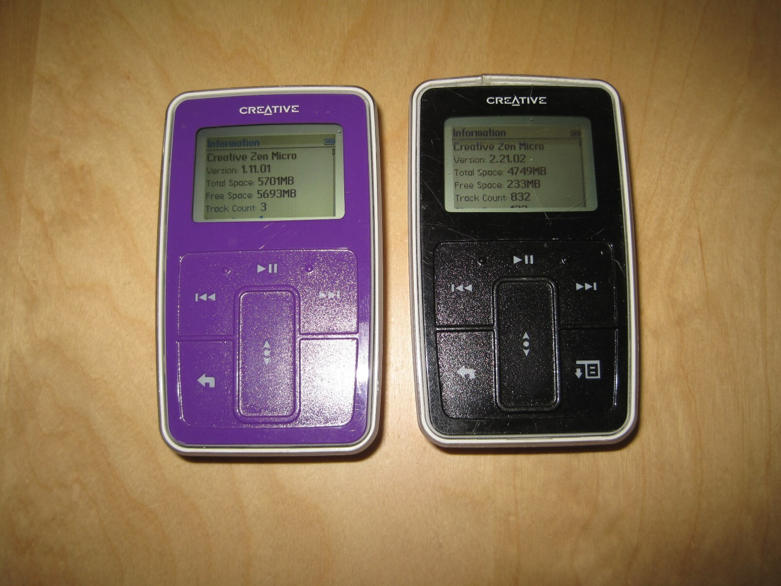 Lot of 2 Creative ZEN Micro Digital Media Player DAP-MD0004 | eBay