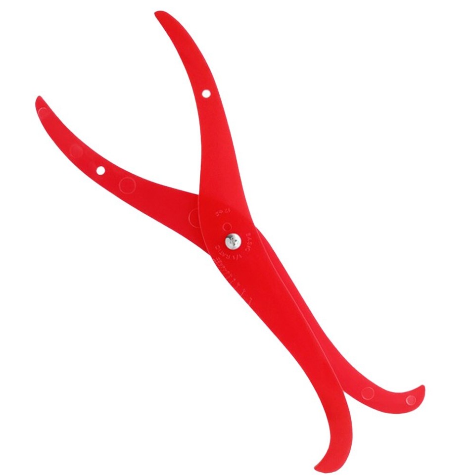 Pinza gamba piegata rosso vibrante per comode misure scultura ceramica ...