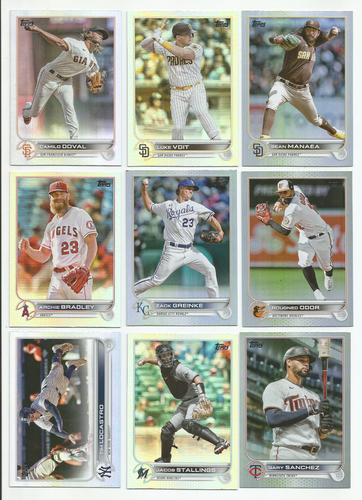2022 Topps Update Rainbow Foil Lot 21 Different Zack Greinke Andrew ...