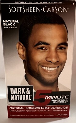 Dark & Natural Hair Color for Men 5 Minutes, Natural Looking Gray ...