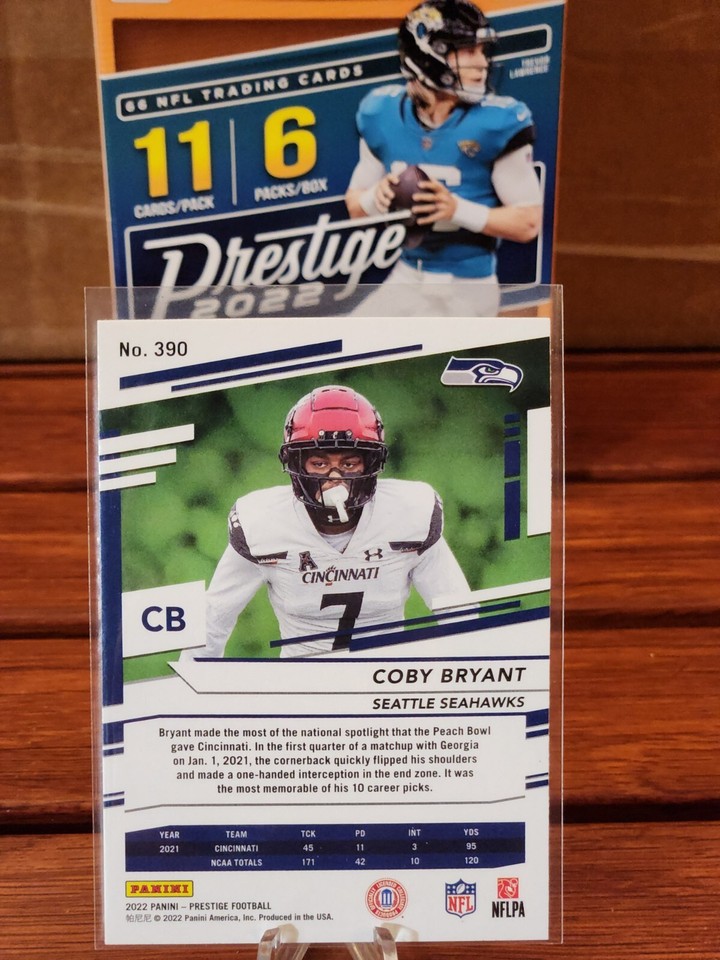 2022 Panini Prestige Football Coby Bryant - Rookie Card - Seattle ...