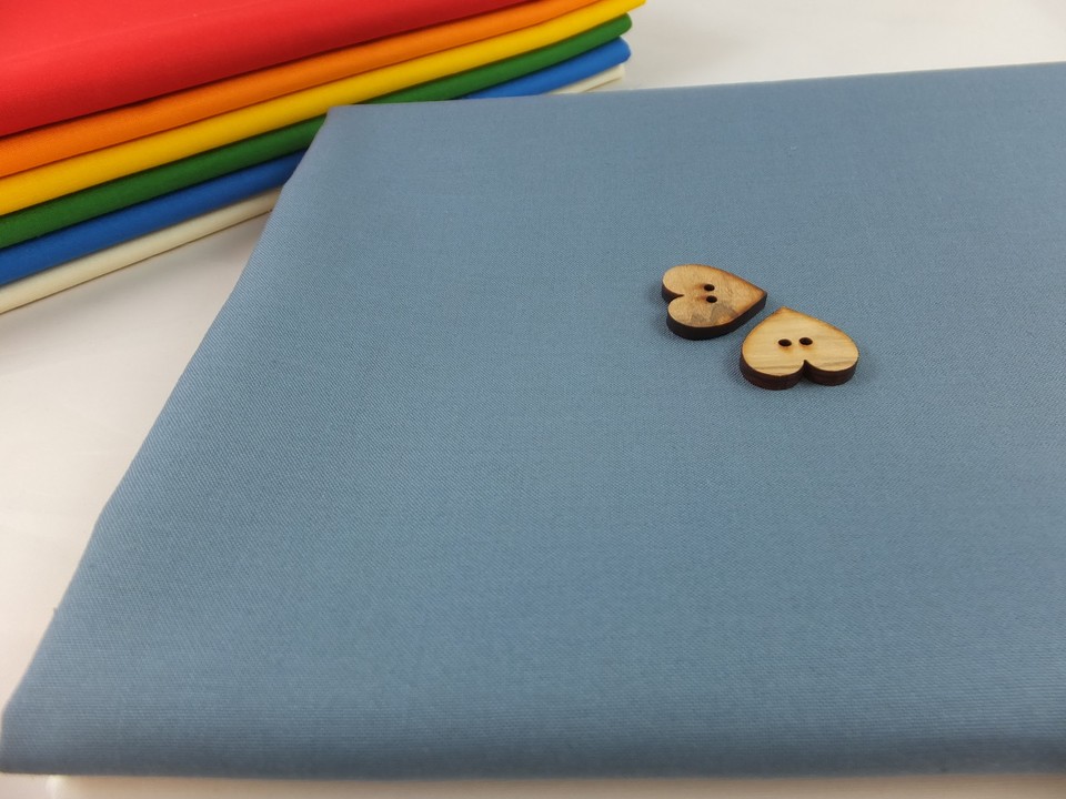 FAT QUARTER 100% Cotton Fabric Plain Solid Colours for crafts and ...
