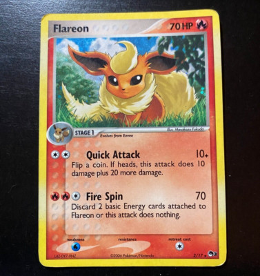 Pokemon (Holo) FLAREON Card (POP SERIES-3) Set 2/17 Rare PROMO | eBay