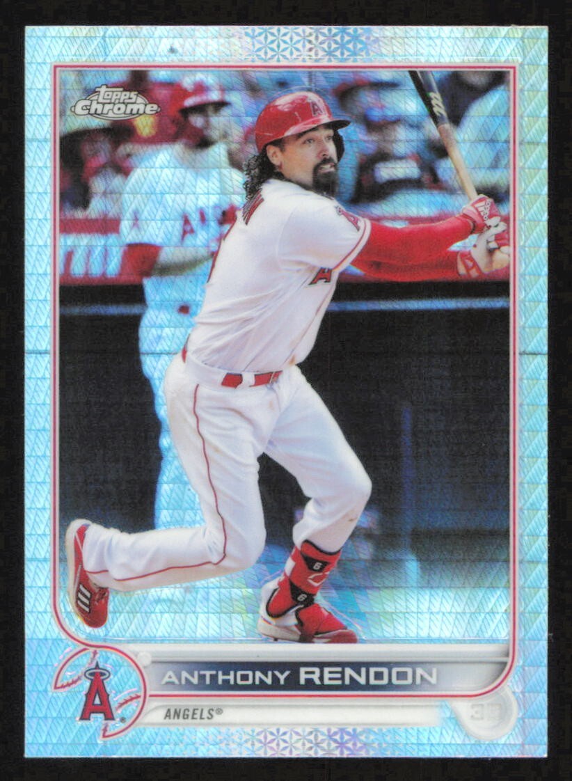 2022 Topps Chrome ANTHONY RENDON Prism Refractor card LOS ANGELES ...