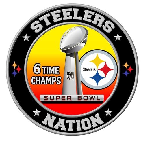 Pittsburgh Steelers Super Bowl Championship Sticker, NFL Decal 12 ...