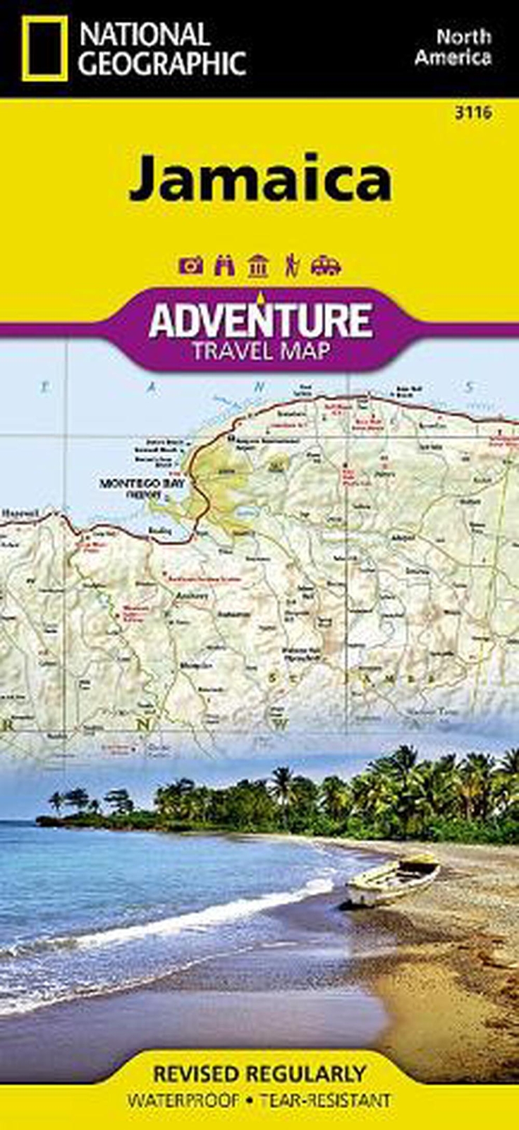 Jamaica: Travel Maps International Adventure Map by National Geographic ...