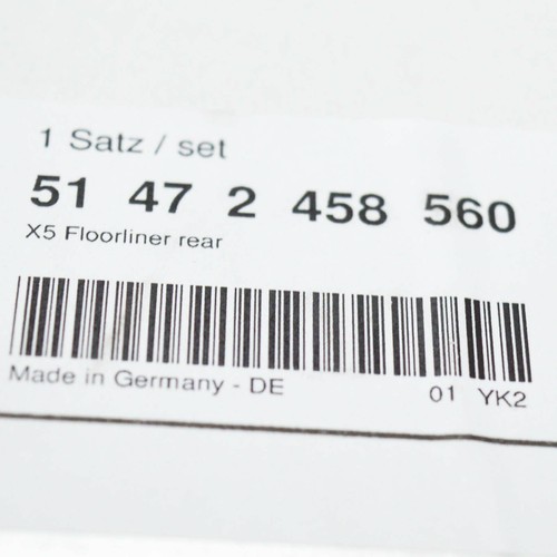 NEW BMW X5 G05 REAR FLOOR LINER MAT SET RUBBER 51472458560 2458560 OEM ...