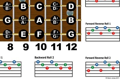 Dobro Fretboard Wall Chart Resonator Guitar | Grelly UK