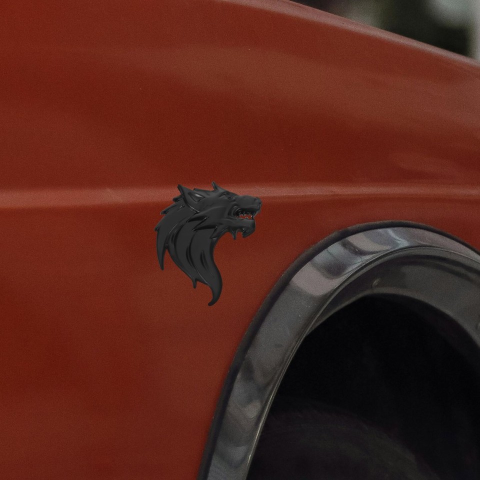 2pcs Metal Car Wolf Stickers Car Badge Decal Automotive Badge for ...