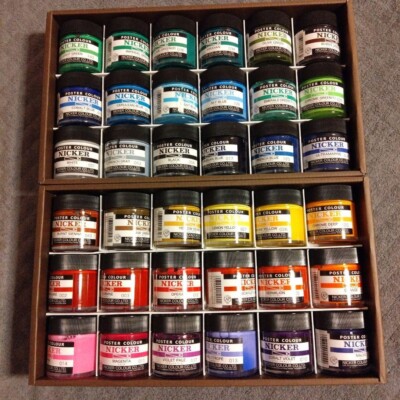 NICKER Poster Color 40ml 36 Colors Set PC40ML36N watercolor paint Anime ...